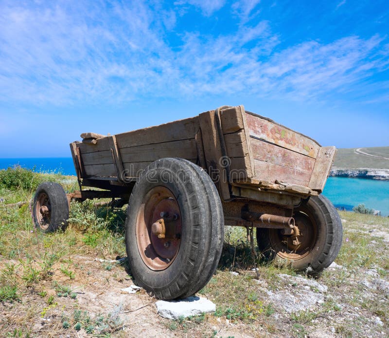 Old cart stock photo. Image of decoration, clouds, rural - 20951342