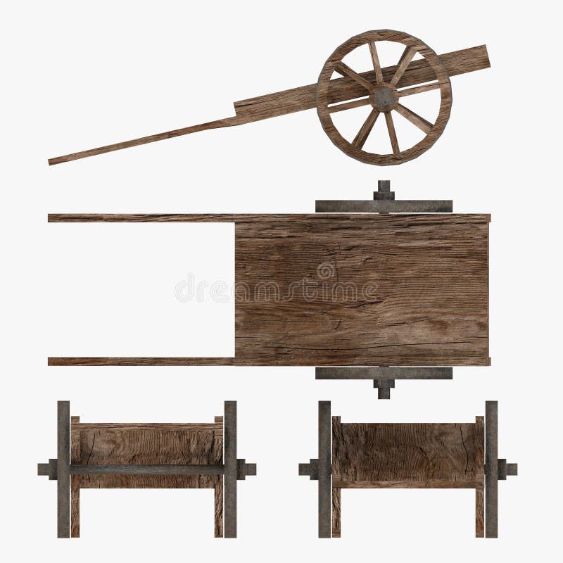 Medieval cart stock illustration. Illustration of barrow - 23517621