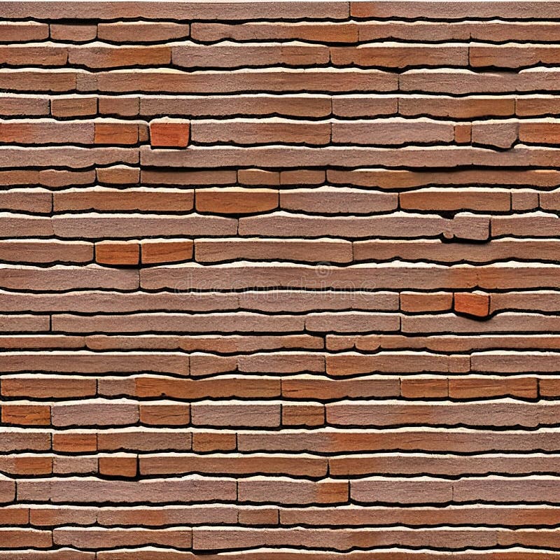 The Old Cartoon Red Brick Texture 3d-rendering Stock Illustration ...