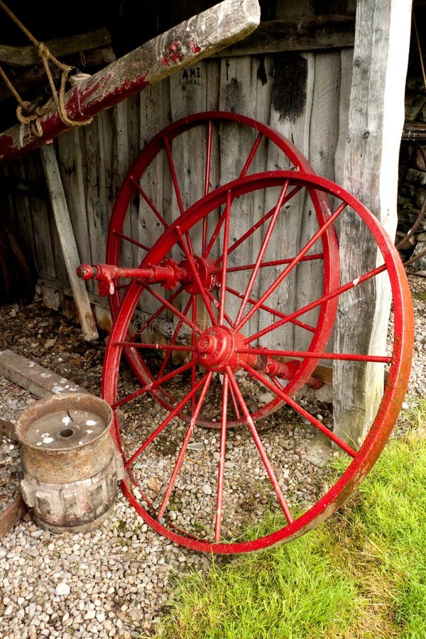Old cartwheel wheel stock image. Image of cartwheel, drawbar - 80355429