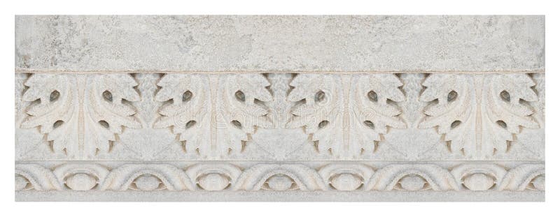 Old Carved White Stone Frame with Geometric and Foliage Shape ...