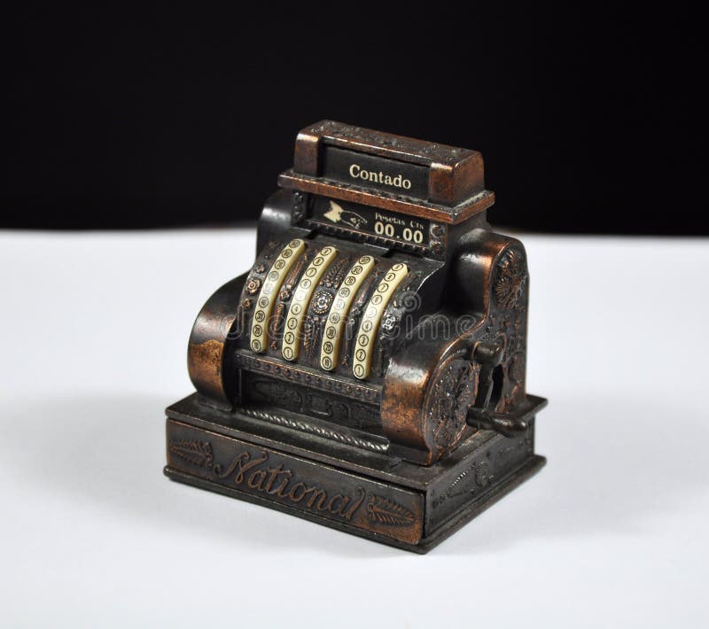 Old Fashioned Cash Register Orthographic Stock Photo - Image of ...