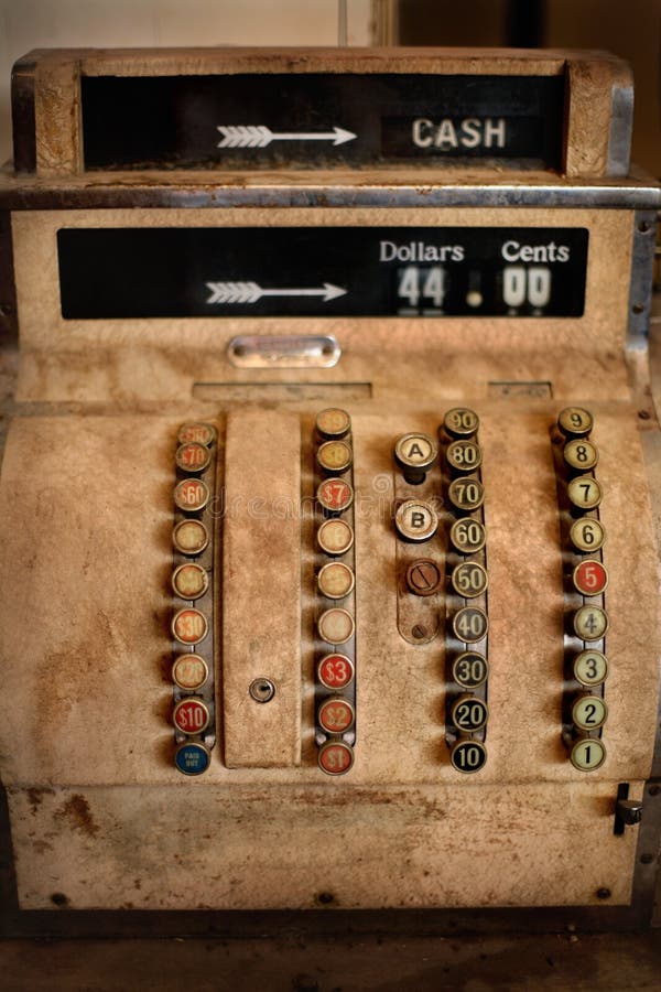 Old Cash Register stock photo. Image of antique, finance - 9588438