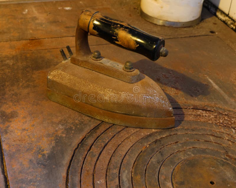 Old Cast Iron Above the Stove of a Kitchen in the House in the ...