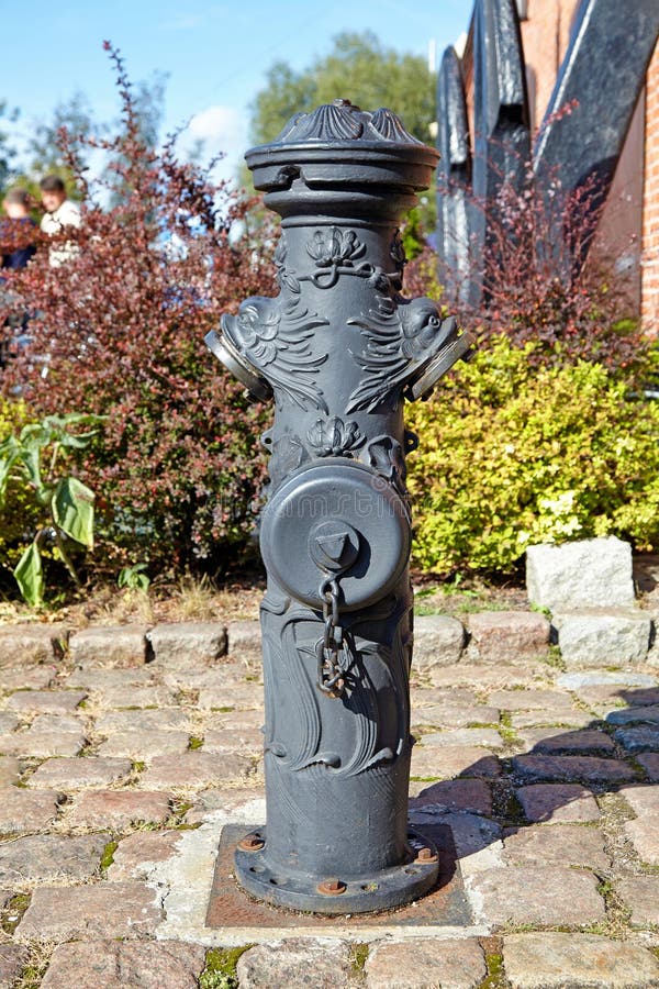 Old Cast Iron Fire Hydrant with Beautiful Patterns Editorial Photo ...
