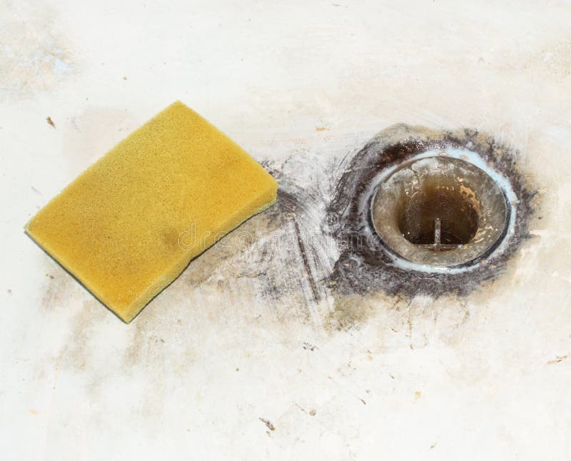 An old cast-iron sink. stock image. Image of rust, hole - 189034291