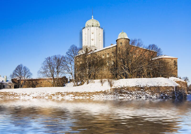 Narva castle by evening stock image. Image of outdoors - 13117585