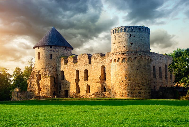 Old castle stock photo. Image of baltic, cesis, palace - 22631062