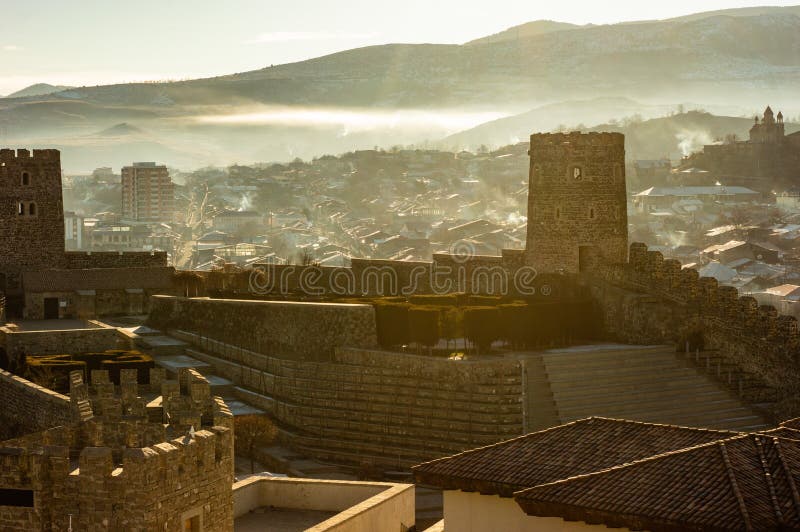 Old Castle Akhaltsikhe Rabati in Georgia Stock Photo - Image of stone ...
