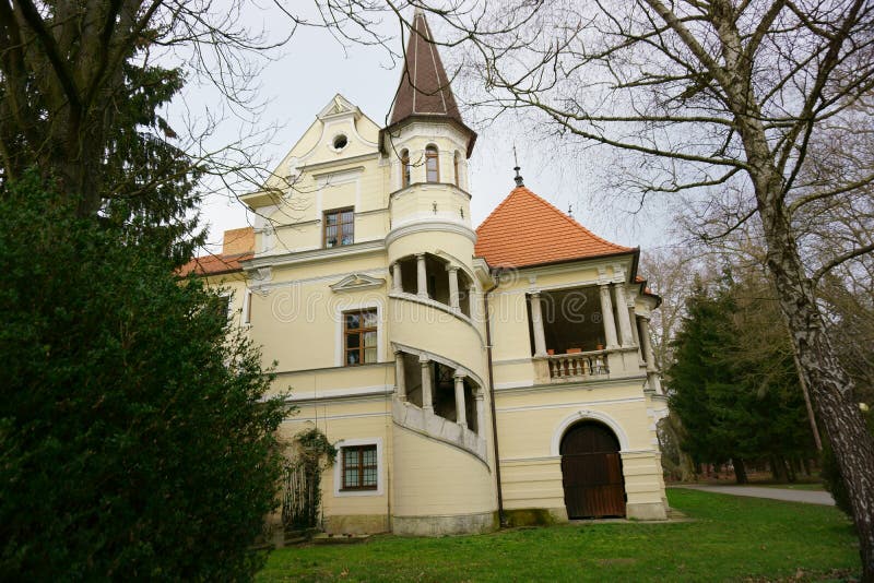 Old castle back view stock photo. Image of spring, grass - 67945834