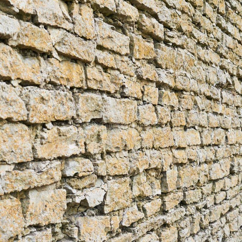Old Limestone Brick Wall Fragment Stock Photo - Image of background ...
