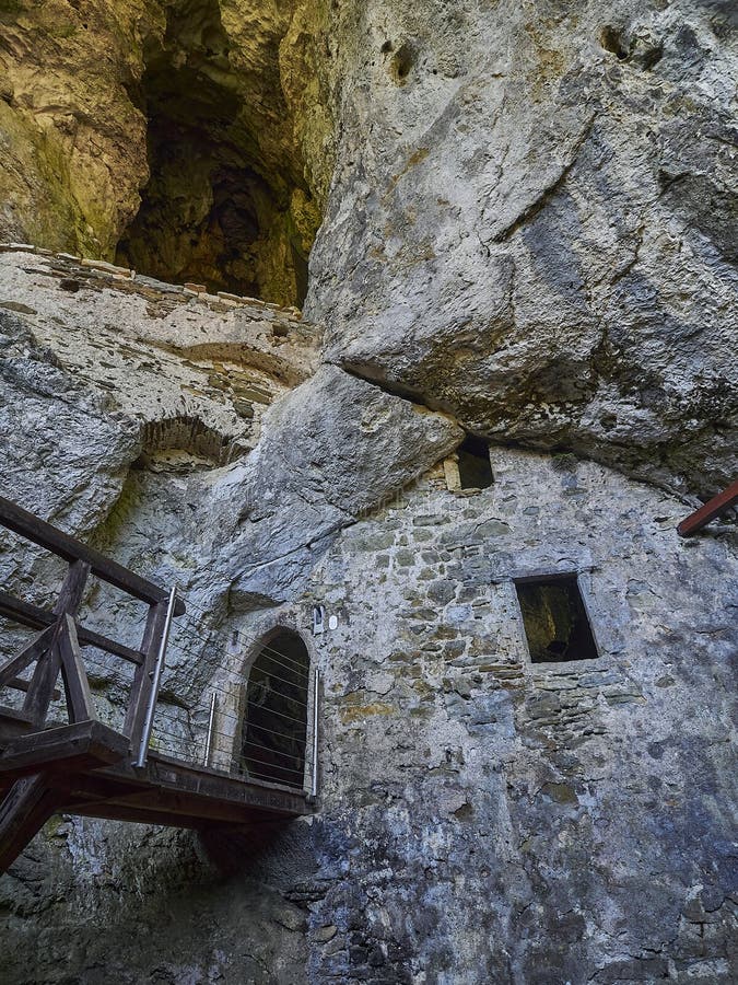Old Castle Built into a Cave Editorial Stock Photo - Image of building ...