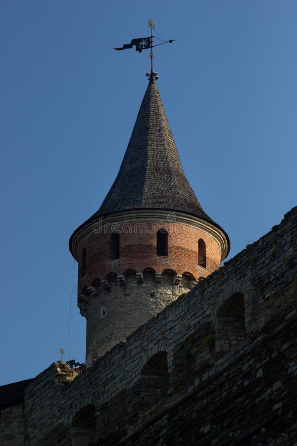 Old Castle Close Up. Corner Tower Stock Photo - Image of historic ...