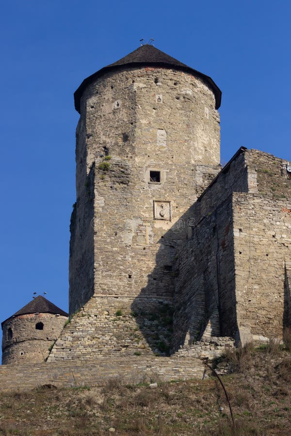 Old Castle Close Up. Corner Tower Stock Image - Image of stone, view ...