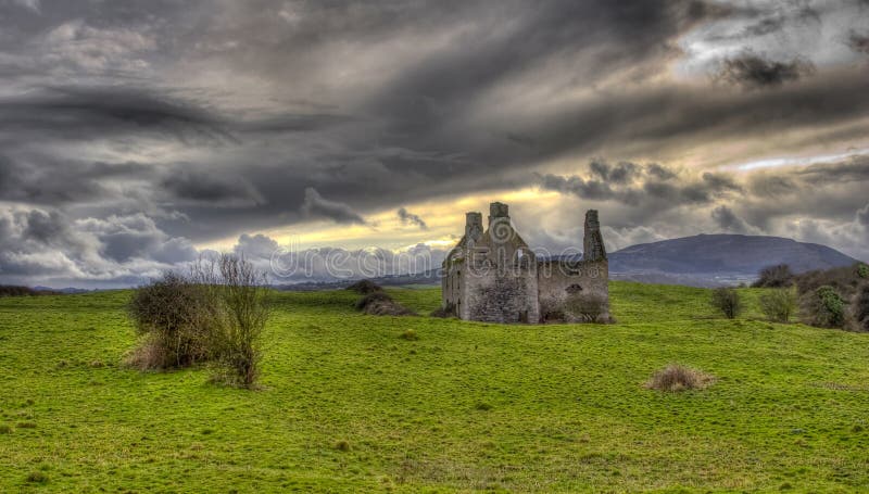 Old castle in a field stock photo. Image of castle, ireland - 16662448