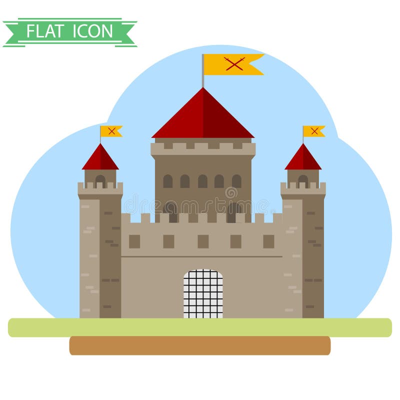 Old castle stock illustration. Illustration of fantasy - 87912684