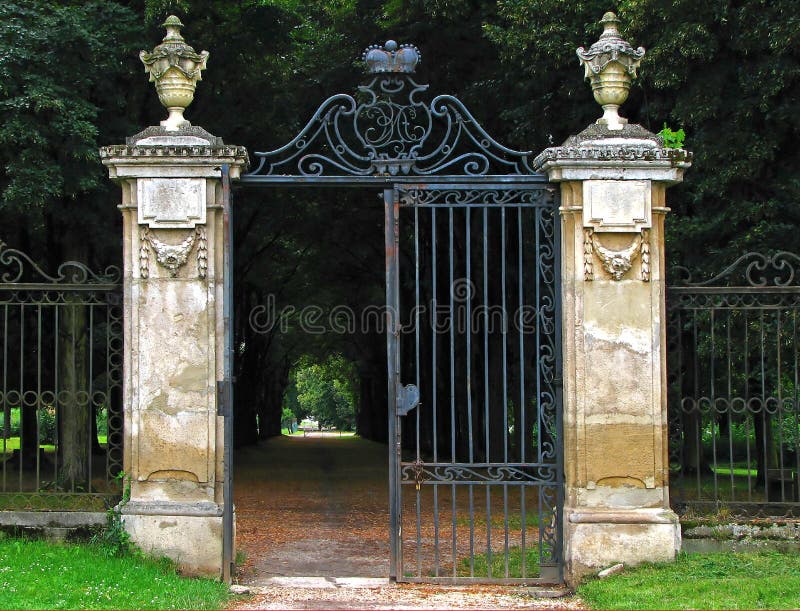 Old Castle Gate before Park Stock Image - Image of path, garden: 8671975