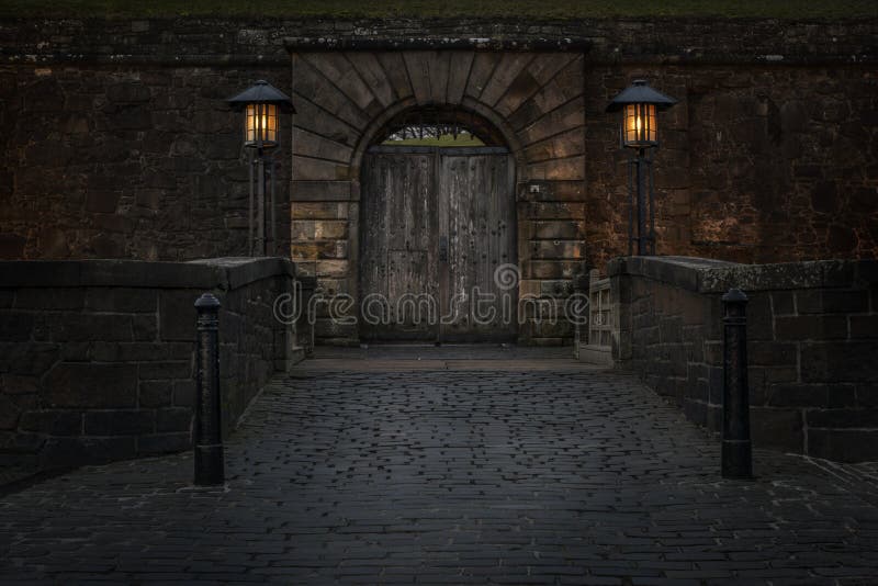 Old Castle Gate stock image. Image of dirty, house, inside - 86695629