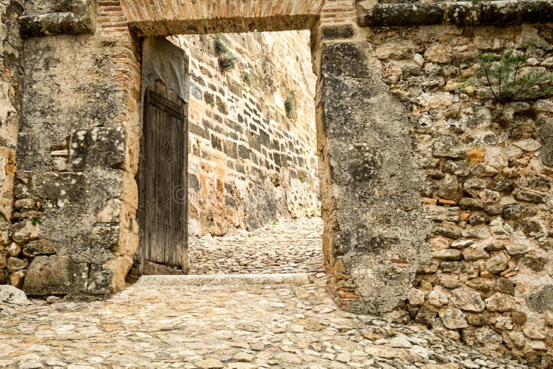 Old castle gate stock photo. Image of alicante, corridor - 97325076