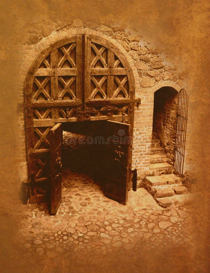 Old castle gates stock image. Image of gothic, building - 13790419