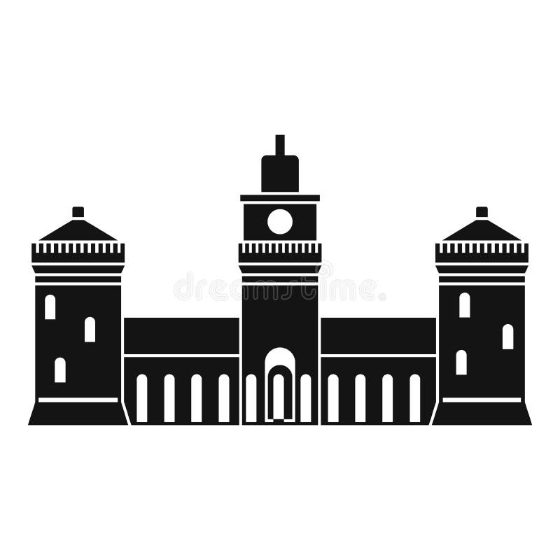 Old Castle Icon, Simple Style Stock Vector - Illustration of comic ...