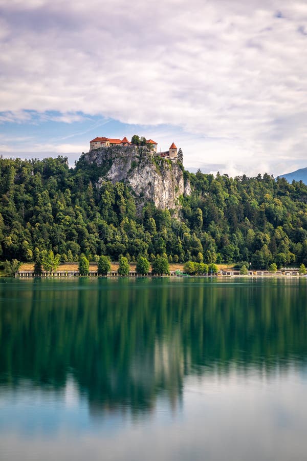 Old Castle and Lake Bled in Bled, Slovenia. Stock Image - Image of ...