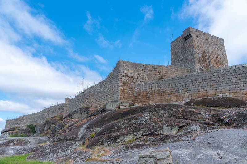 Old Castle in Linhares, Portugal Stock Photo - Image of stone, ancient ...