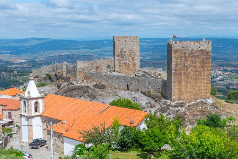 Old Castle in Linhares, Portugal Stock Image - Image of architecture ...