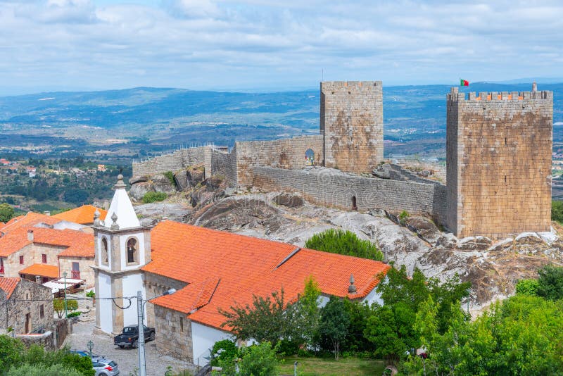Old Castle in Linhares, Portugal Stock Photo - Image of fortress ...