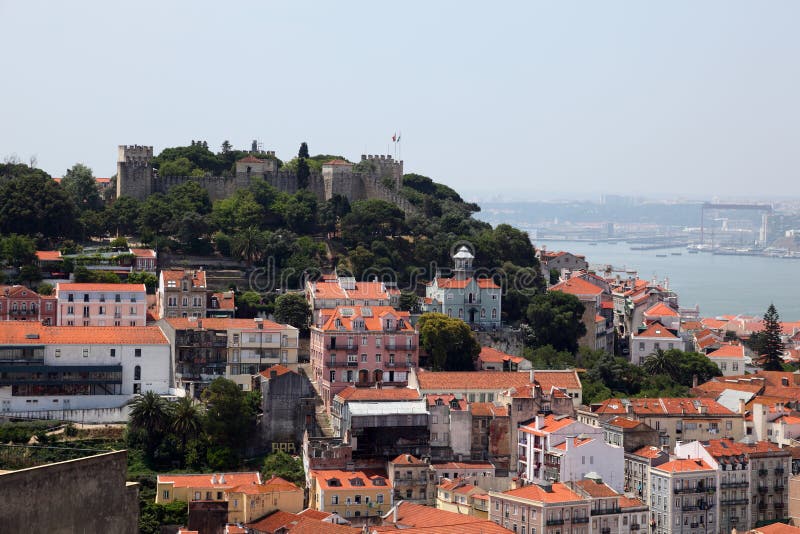 Old Castle in Lisbon, Portugal Stock Photo - Image of jorge, lissabon ...