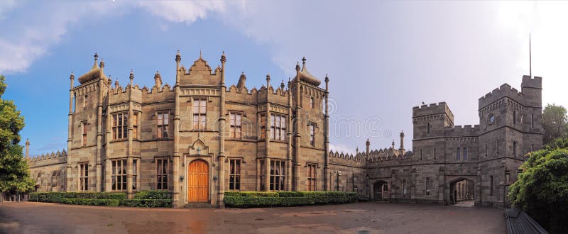Old Castle at the Nature Panorama Stock Photo - Image of architecture ...