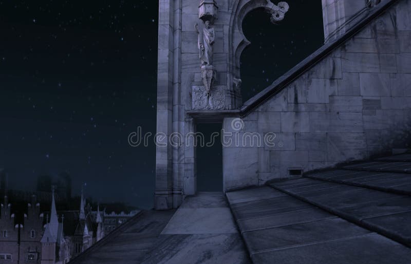 Old castle at night stock image. Image of isolated, magic - 18462571