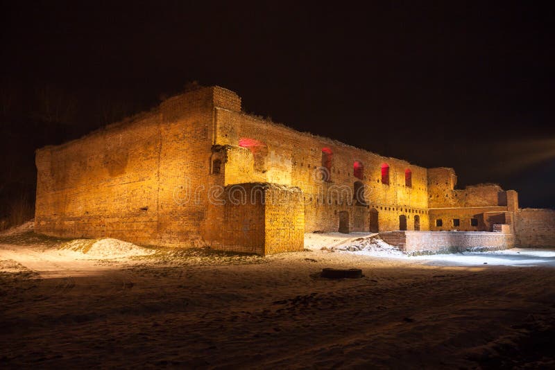 Old castle by night stock photo. Image of visit, torun - 29370684