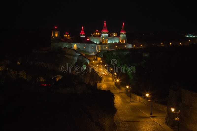 Old castle in night stock photo. Image of architecture - 55132822