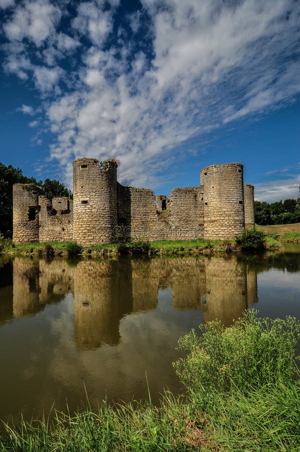 Old Castle Ruin on a Summer Day Stock Photo - Image of landscape ...