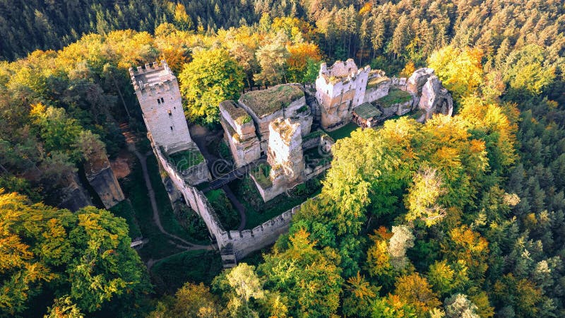 Old Castle Ruins Helfenburk Hidden in the Forests Stock Photo - Image ...