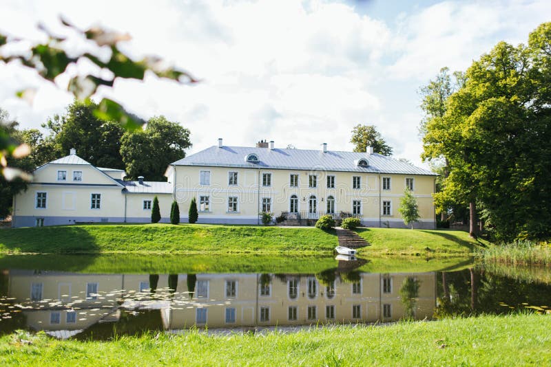 Old castle on the shore, Old beautiful castle on the shore of a small