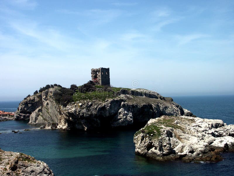 Old castle on small island stock photo. Image of clear - 7786534
