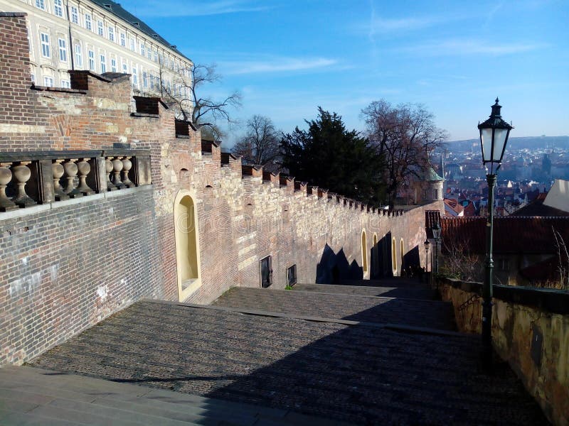 Old Castle Stairs, Prague, Czech Republic Stock Photo - Image of steps ...