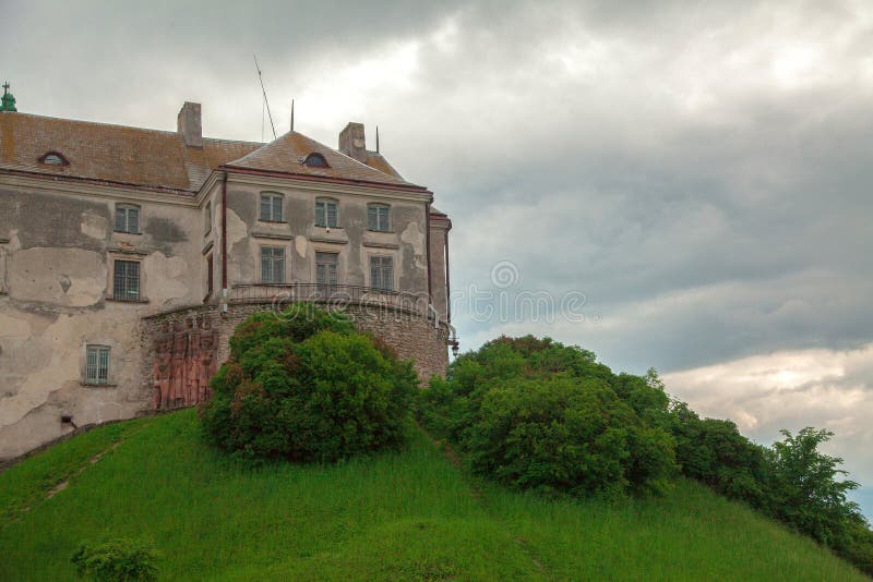 Old Castle Stands on a Green Hill Stock Photo - Image of cloud, castle ...