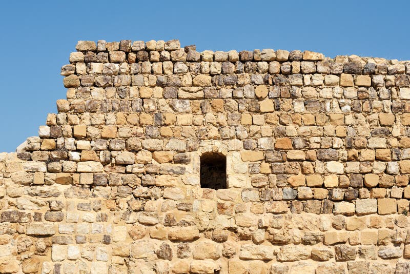 Old Castle Stone Wall Texture Background Stock Photo - Image of jordan ...