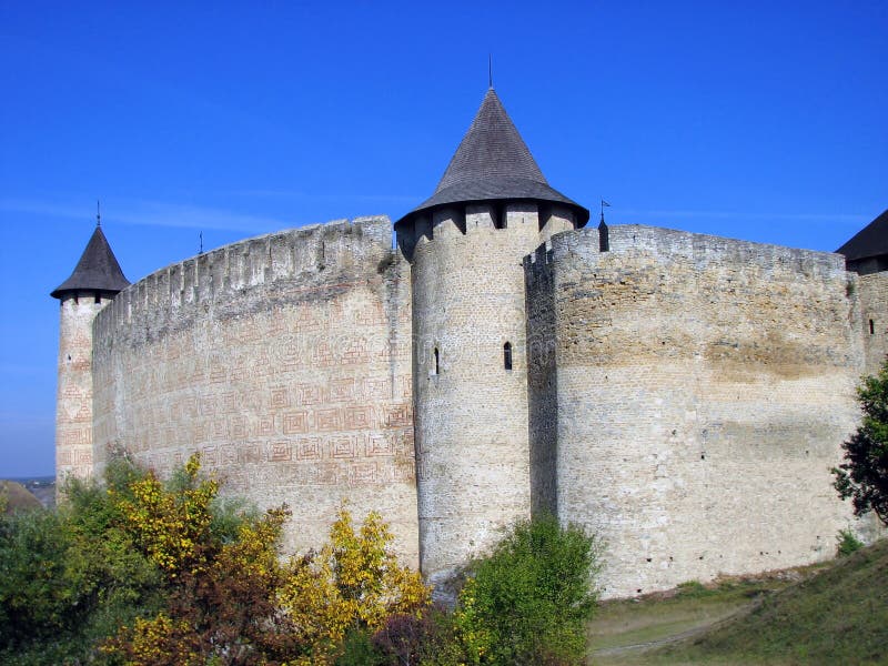 Walls and Tower of the Medieval Castle Stock Image - Image of european ...