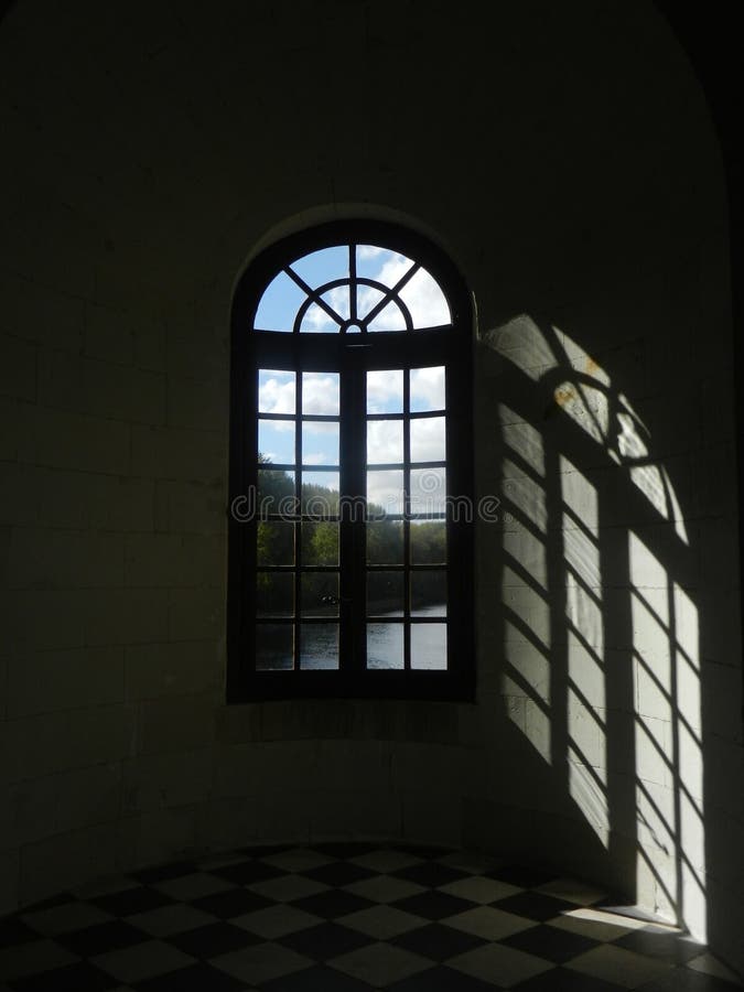 Old Castle Window and Shadow Stock Photo - Image of ancient, stone ...