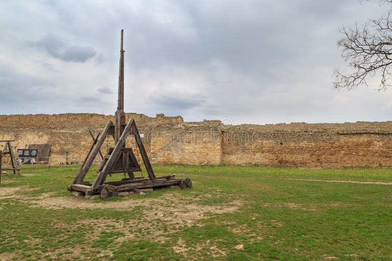 Old Catapult Inside the Fort Stock Photo - Image of inside, rock: 89237682