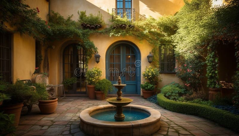 The Old Cathedral Courtyard Boasts a Tranquil, Green Oasis Generated by ...