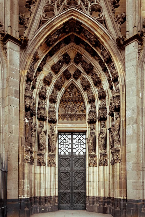 Cathedral Door and Tympanum. Stock Photo - Image of gothic, historic ...