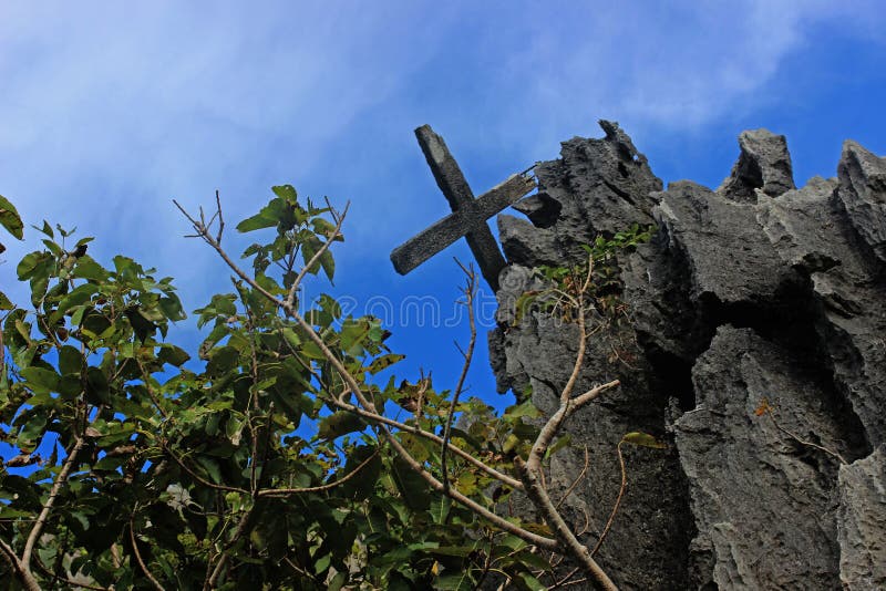 Old Catholic Crosses . Philippines. Palawan Island. Stock Photo - Image ...