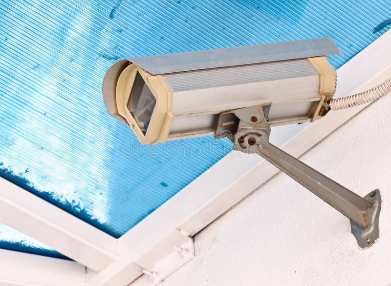 Old Condition of CCTV Camera on Isolated Background. Stock Image ...