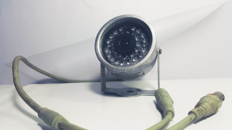 Old cctv camera stock photo. Image of colour, flowers - 161343026