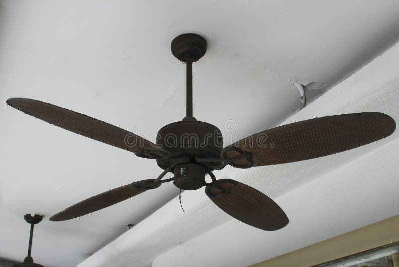 Old ceiling fan stock photo. Image of ceiling, light - 154137204